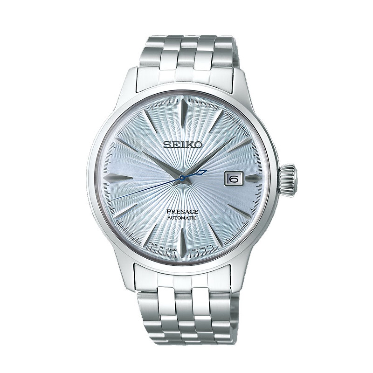 Seiko Presage Basic Line Ανδρικό Ρολόι 40mm Αυτόματο με Ασημί Μεταλλικό ...